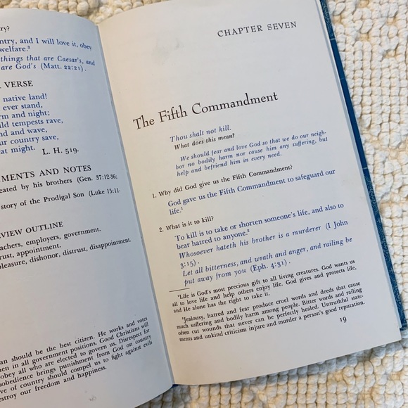 Vintage | Accents | 941 Vintage Blue And Grey Catechism Book | Poshmark